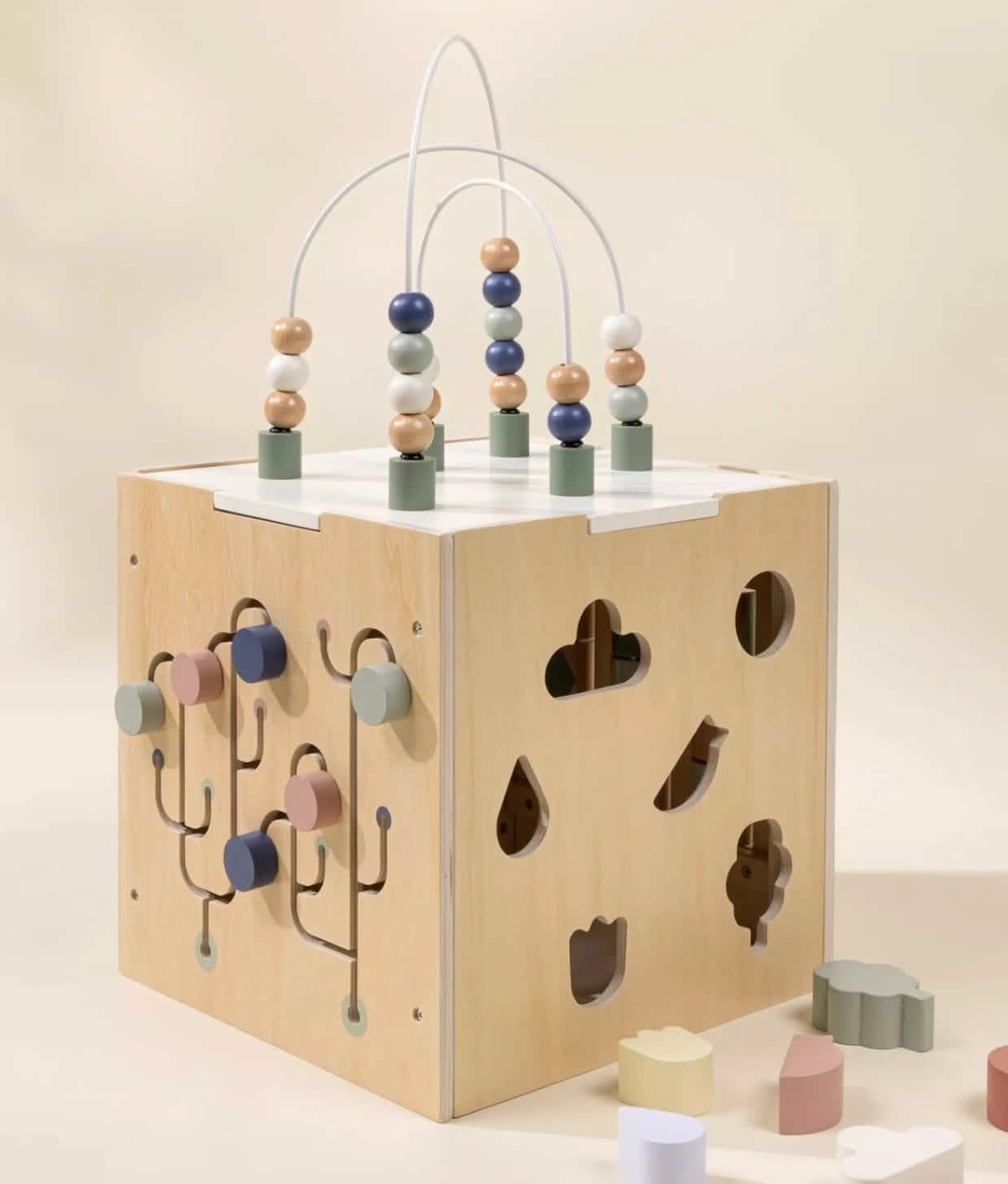 COCO VILLAGE WOODEN ACTIVITY CUBE – Kidding Around NYC